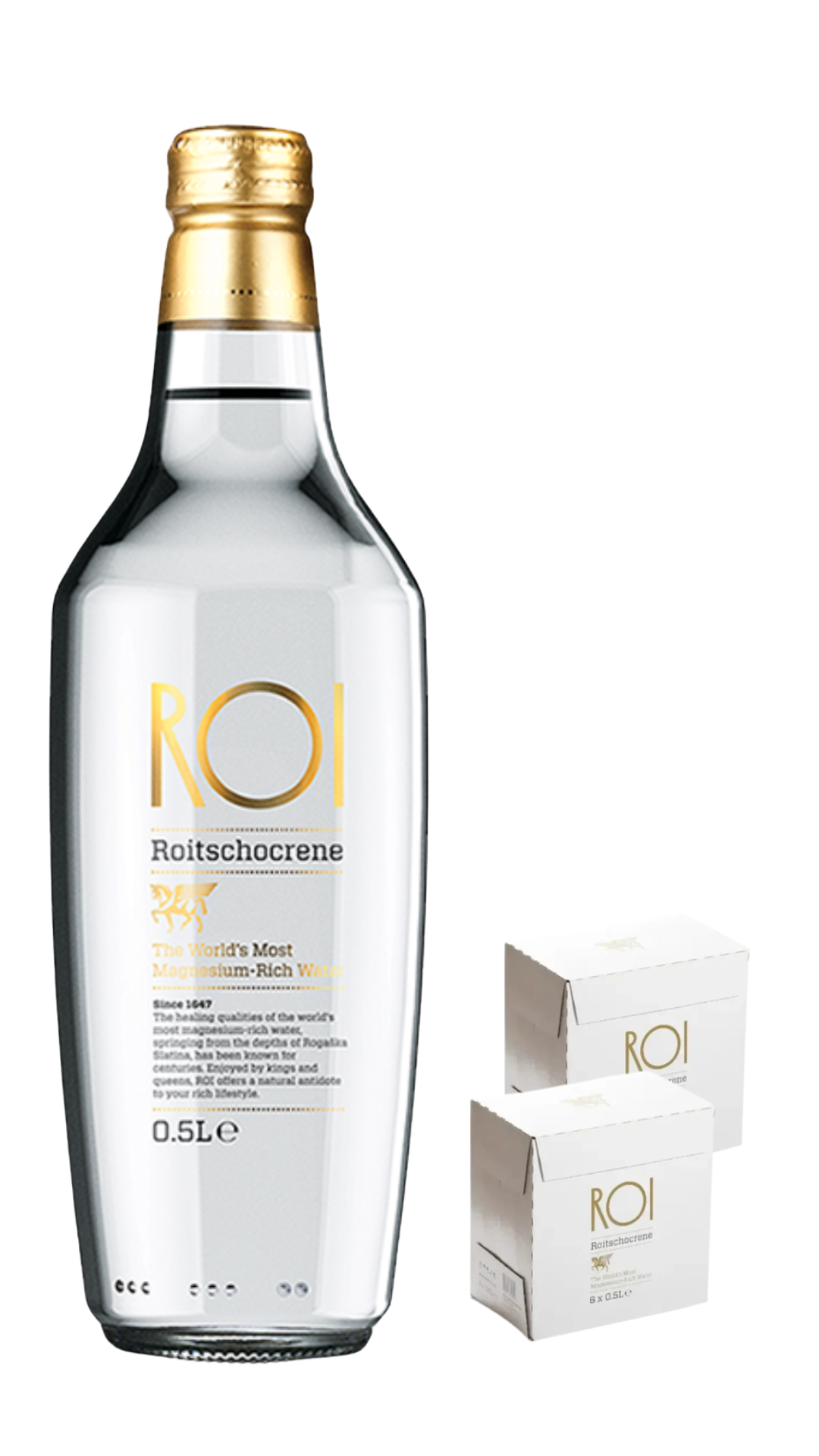 ROI WATER - 16.9 oz Glass Bottle - 2 x boxes (12 bottles) – ROI WATER USA